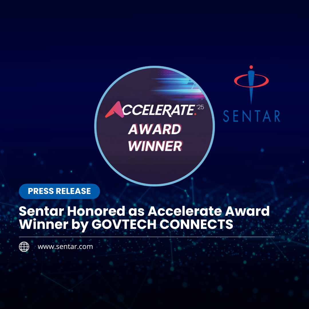 Sentar Honored as Accelerate Award Winner by GOVTECH CONNECTS - Sentar.com